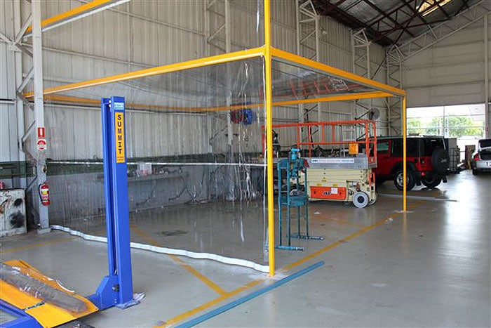 Flexible HV Bay Solutions for Safer Workshops | Flexshield